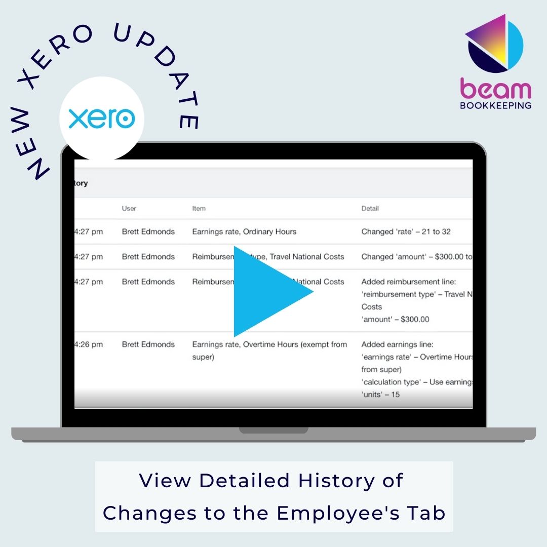 New Xero Update - Beam Bookkeeping